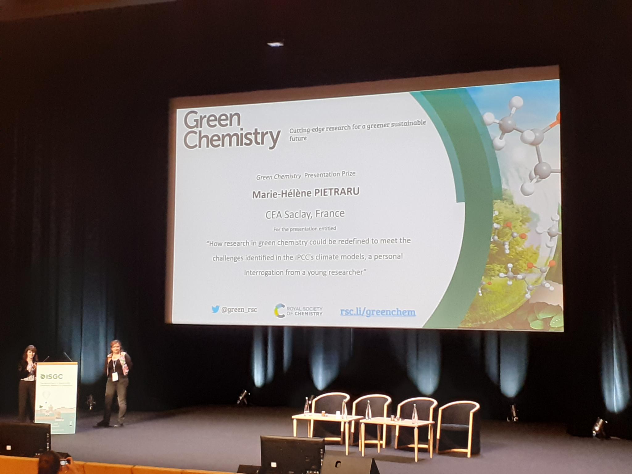 Prix poster au congrès ISGC2022 de La Rochelle (16 au 20 mai 2022 ...