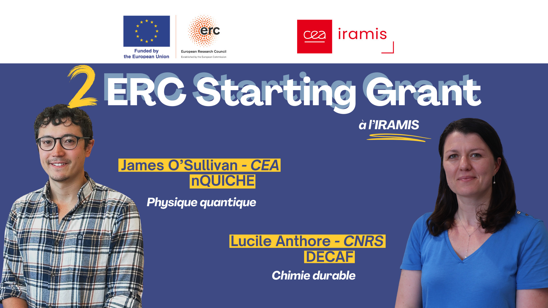 Excellence émergente : deux ERC Starting Grants en physique quantique ...
