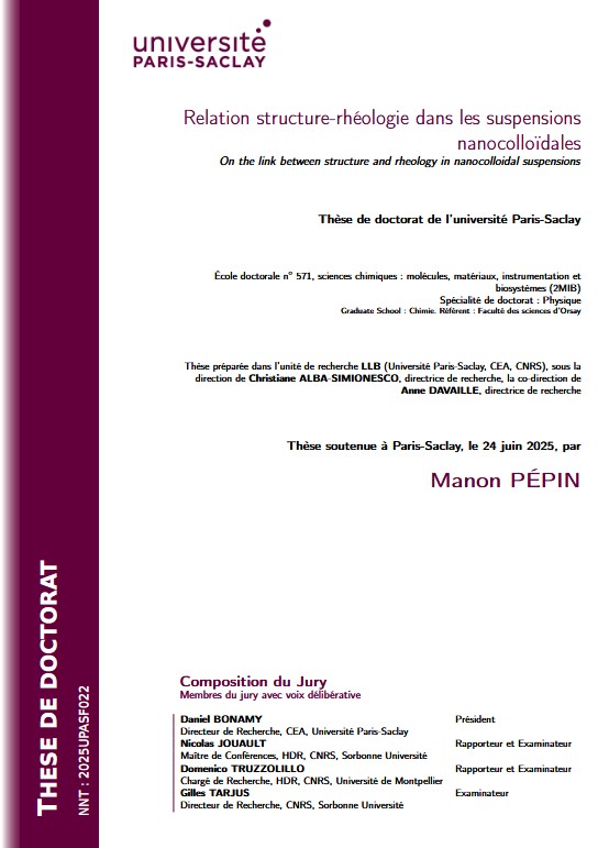 Relation structure-rhéologie dans les suspensions nanocolloïdales - IRAMIS